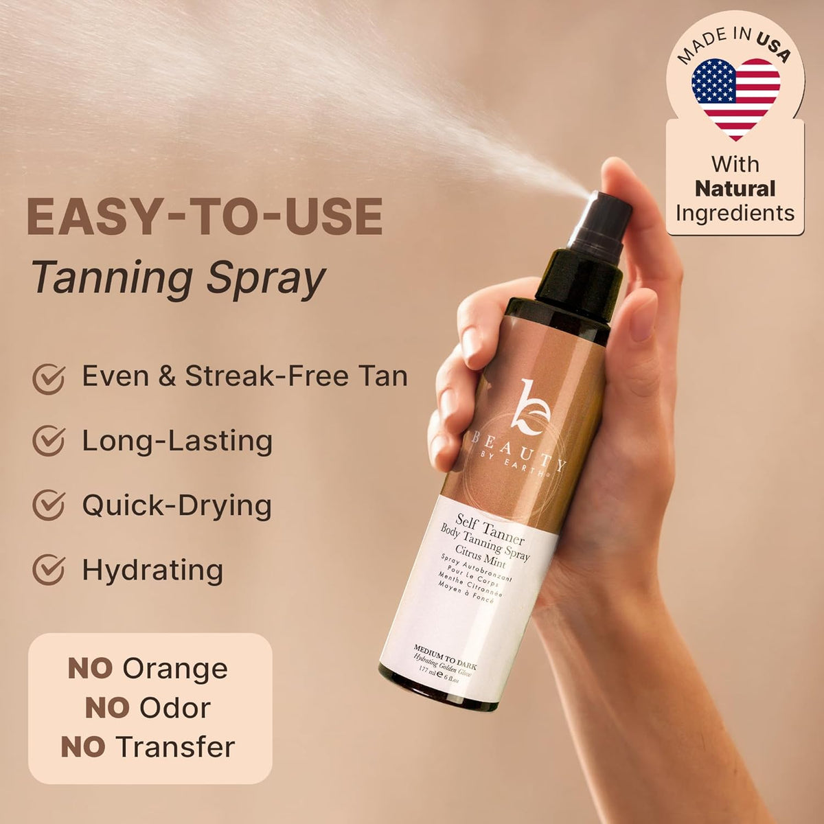 Self Tanner Body Spray – Beauty by Earth